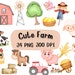 Farm Animal Watercolor Clipart Farm Clipart, Animal Clipart, Cute Farm ...