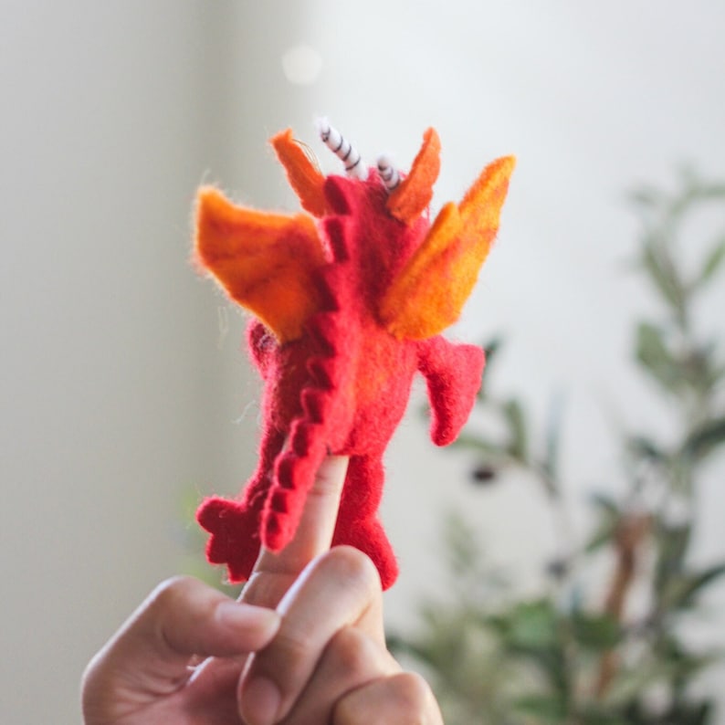 Dragon Finger Puppet Dino Finger Puppet Monster Finger - Etsy