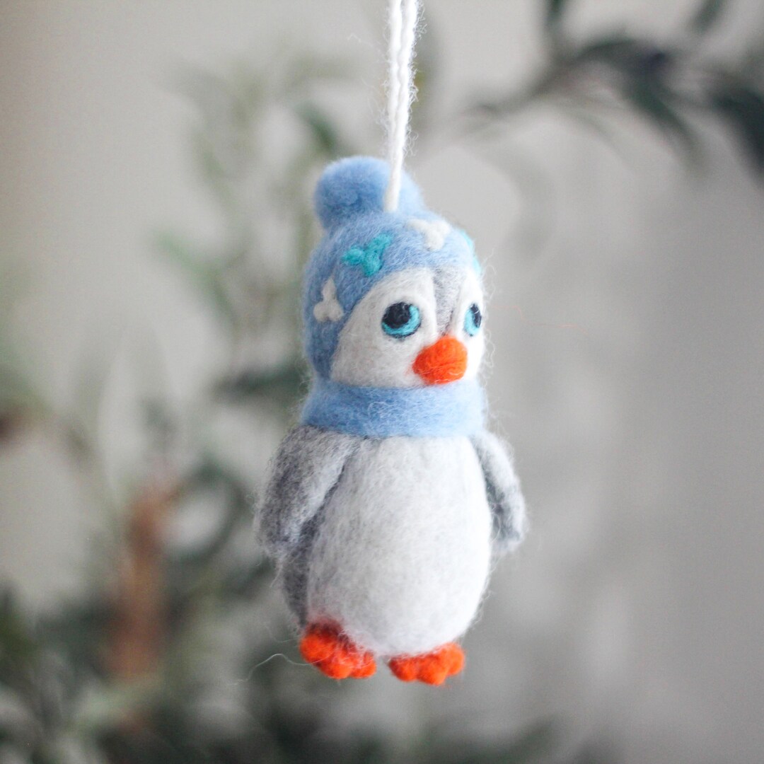 Penguin Ornament, Felt Ornament, Christmas Penguin Ornament, Penguin ...
