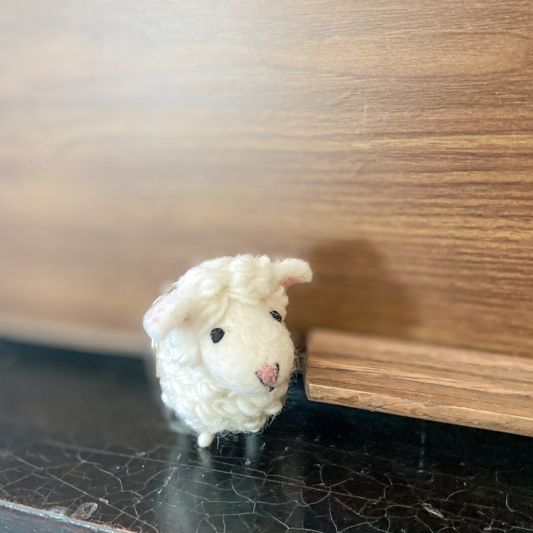 Sheep Keychain Felt Sheep Wool Sheep Felt Keychain Lamb - Etsy