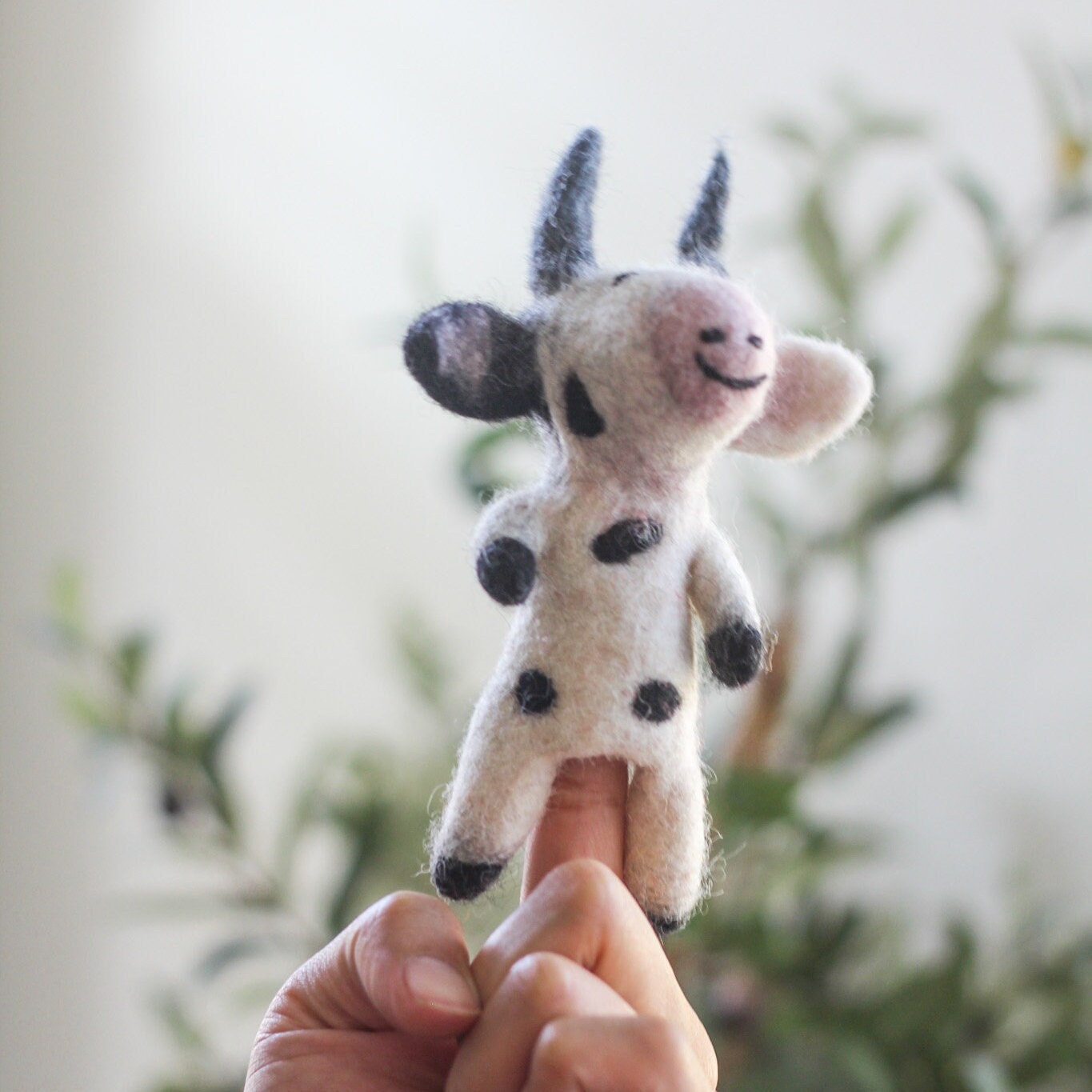 Cow Finger Puppet, Farm Animal Puppet, Felt Animal Puppet, Educational ...