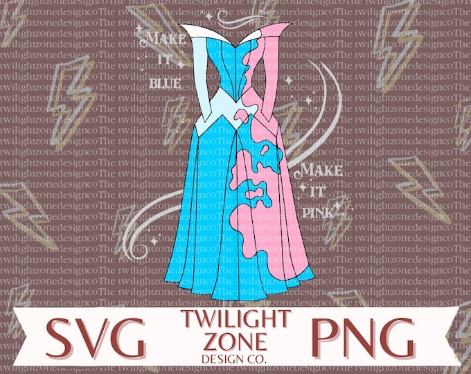 Sleeping Beauty Inspired PNG Make It Pink & Make It Blue Digital File ...