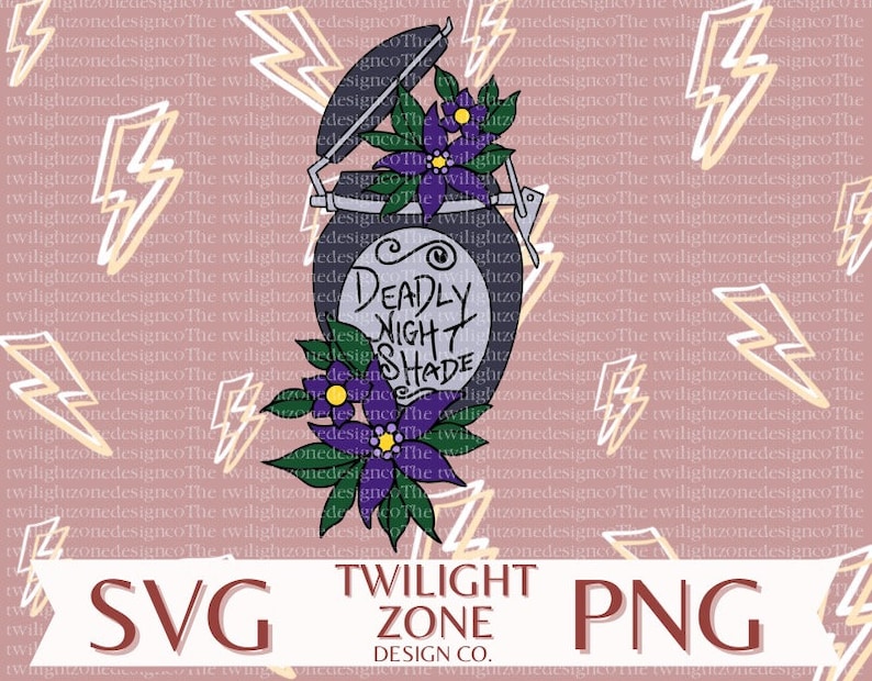 Deadly Nightshade SVG | Easy Cut File for Cricut, Layered by Colour ...