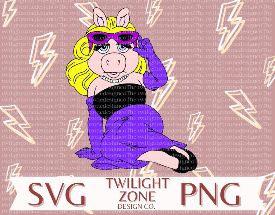 Miss Piggy SVG | Easy Cut File for Cricut, Layered by Colour. PNG ...