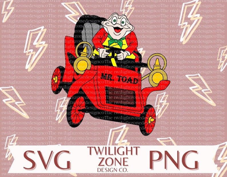 Mr Toad SVG Easy Cut File for Cricut, Layered by Colour. PNG Colour ...