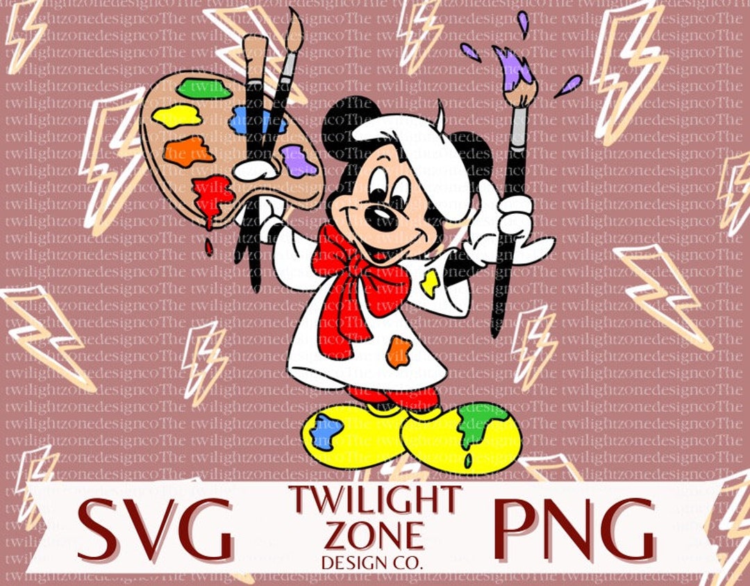 Artist Mouse SVG | Easy Cut File for Cricut, Layered by Colour. PNG ...