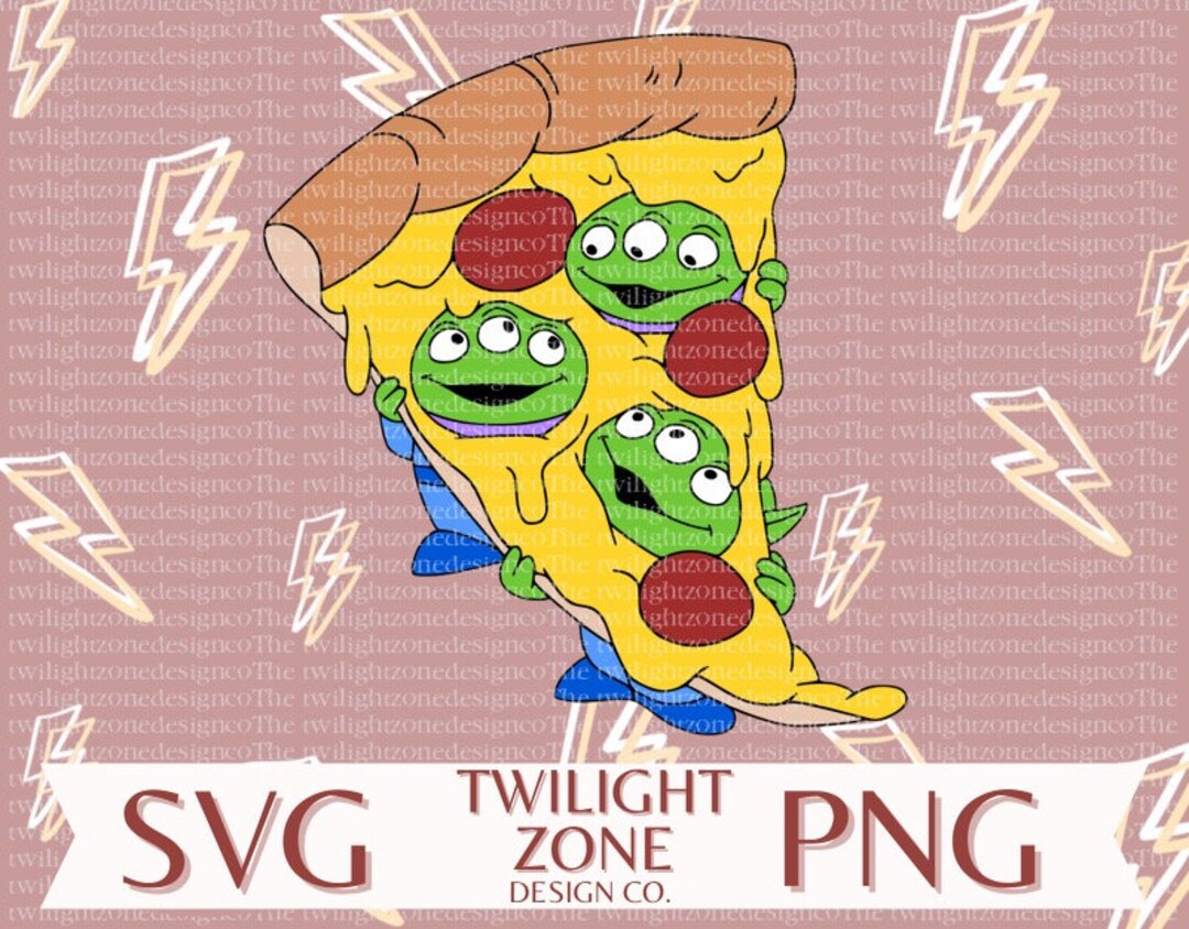 Alien Pizza SVG | Easy Cut File for Cricut, Layered by Colour. PNG ...