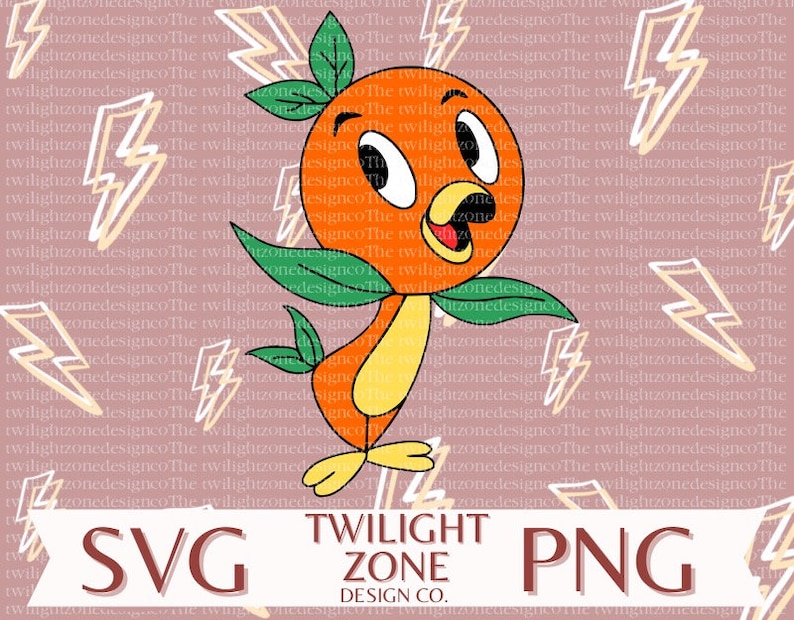 Orange Bird SVG Easy Cut File for Cricut, Layered by Colour. PNG Colour ...