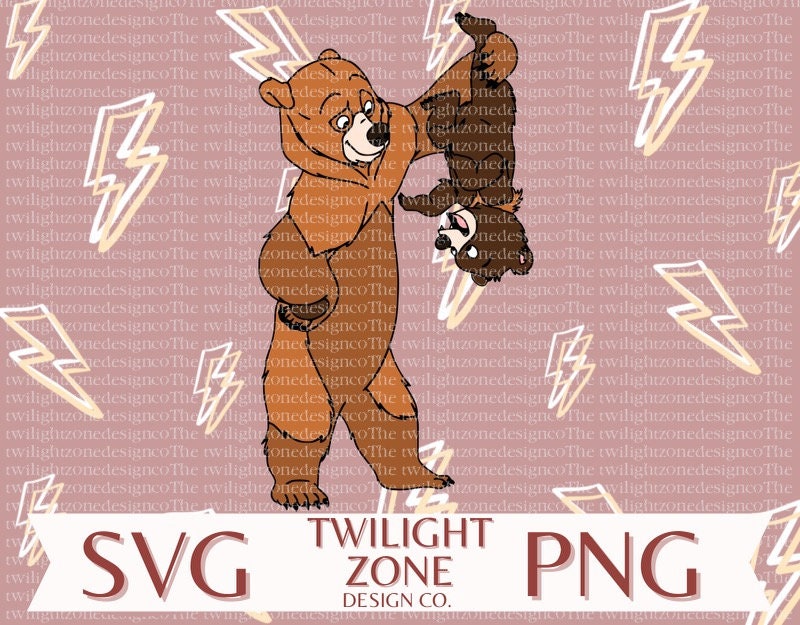 Brother Bear SVG Easy Cut File for Cricut, Layered by Colour. PNG ...