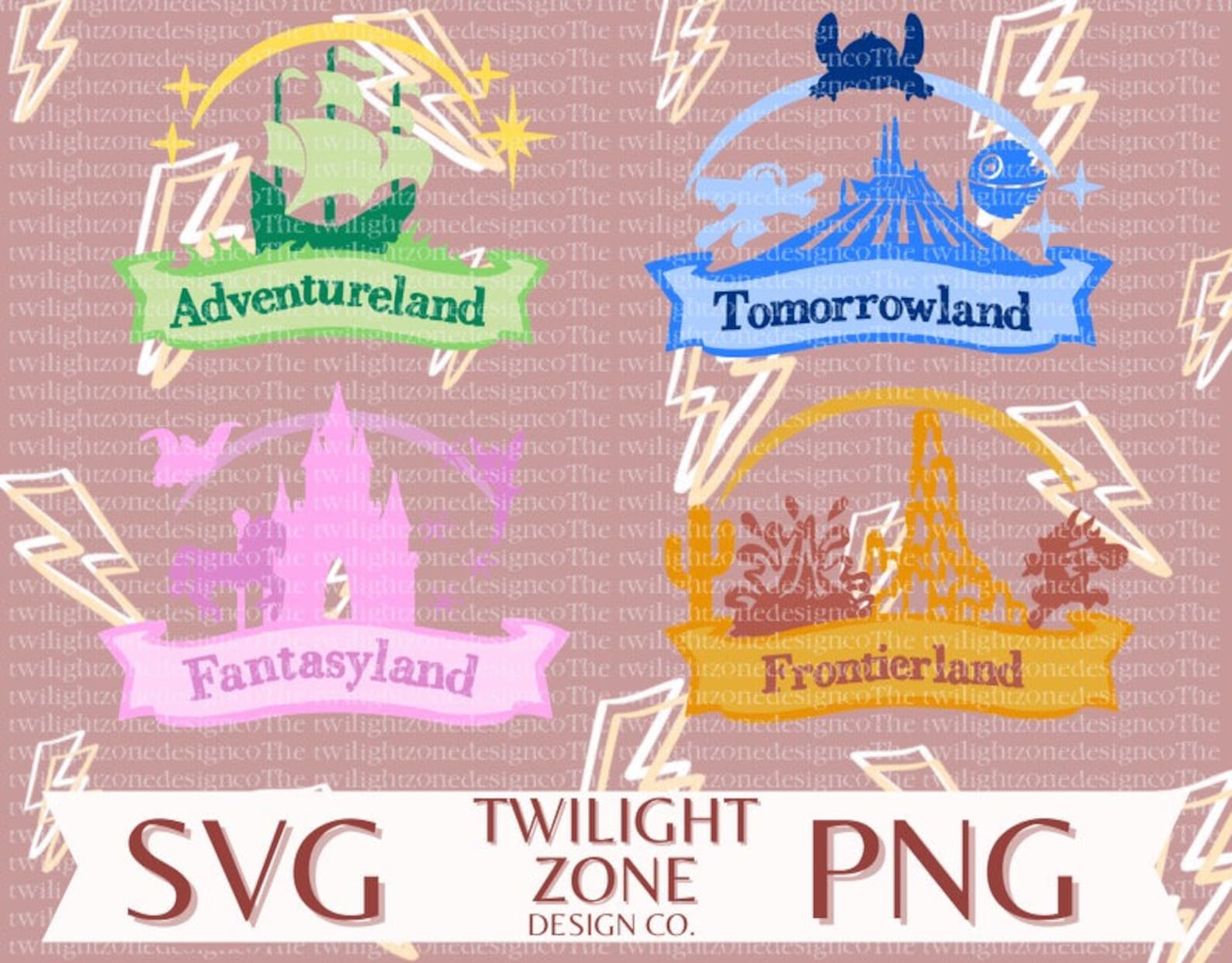 Magic Lands SVG | Easy Cut File for Cricut, Layered by Colour. PNG ...