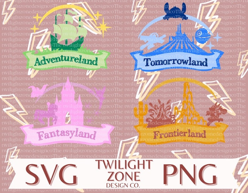 Magic Lands SVG | Easy Cut File for Cricut, Layered by Colour. PNG ...