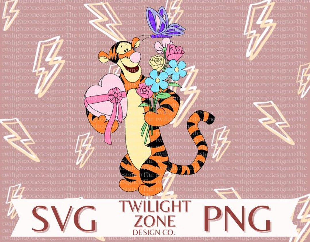 Valentines Tigger SVG | Easy Cut File for Cricut, Layered by Colour ...