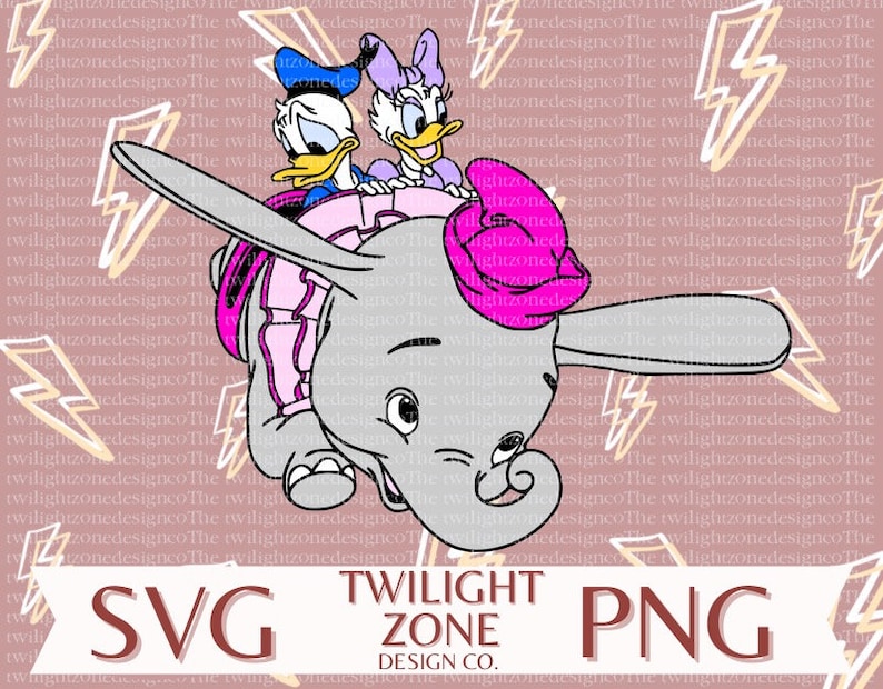 Flying Elephant Ride SVG | Easy Cut File for Cricut, Layered by Colour ...