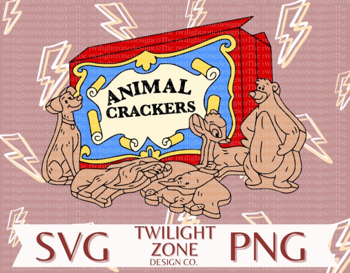 Animal Crackers SVG | Easy Cut File for Cricut, Layered by Colour. PNG ...