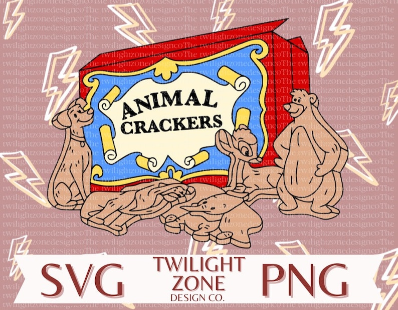 Animal Crackers SVG | Easy Cut File for Cricut, Layered by Colour. PNG ...