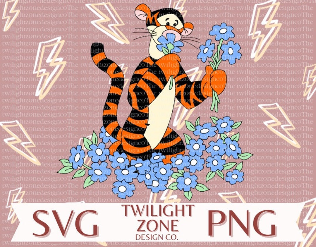 Spring Tigger SVG Easy Cut File for Cricut, Layered by Colour. PNG ...