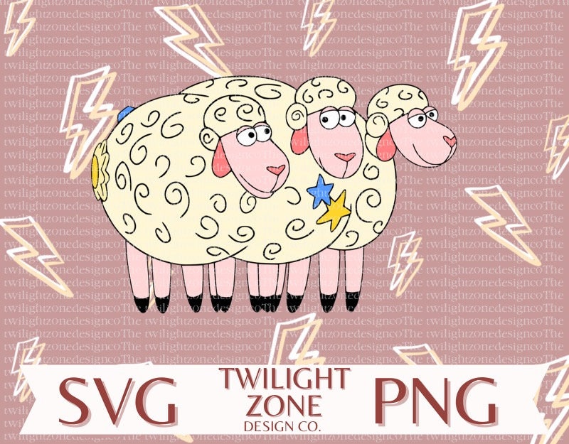 Sheep SVG Easy Cut File for Cricut, Layered by Colour. PNG Colour File ...