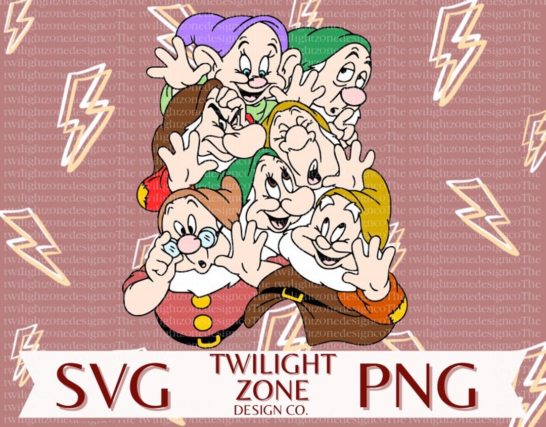 7 Dwarfs SVG | Easy Cut File for Cricut, Layered by Colour. PNG ...
