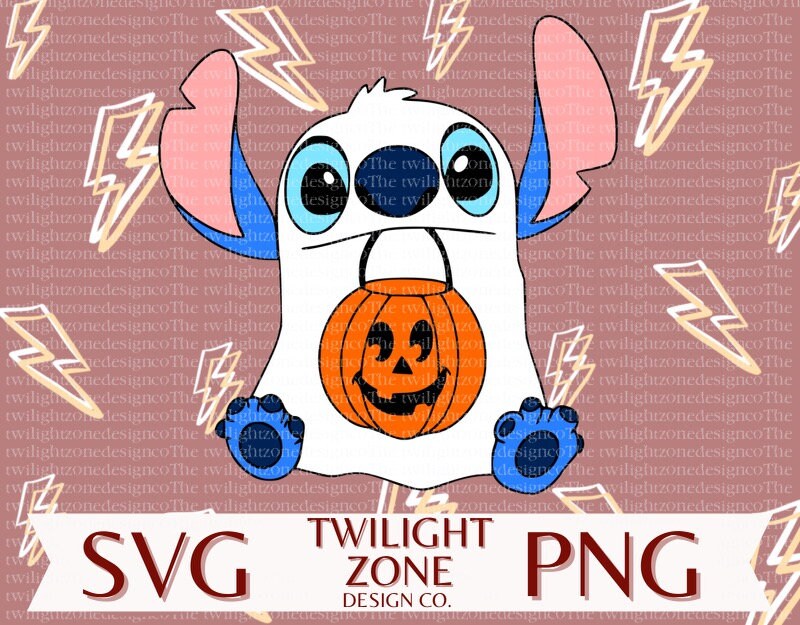Stitch Ghost SVG | Easy Cut File for Cricut, Layered by Colour. PNG ...