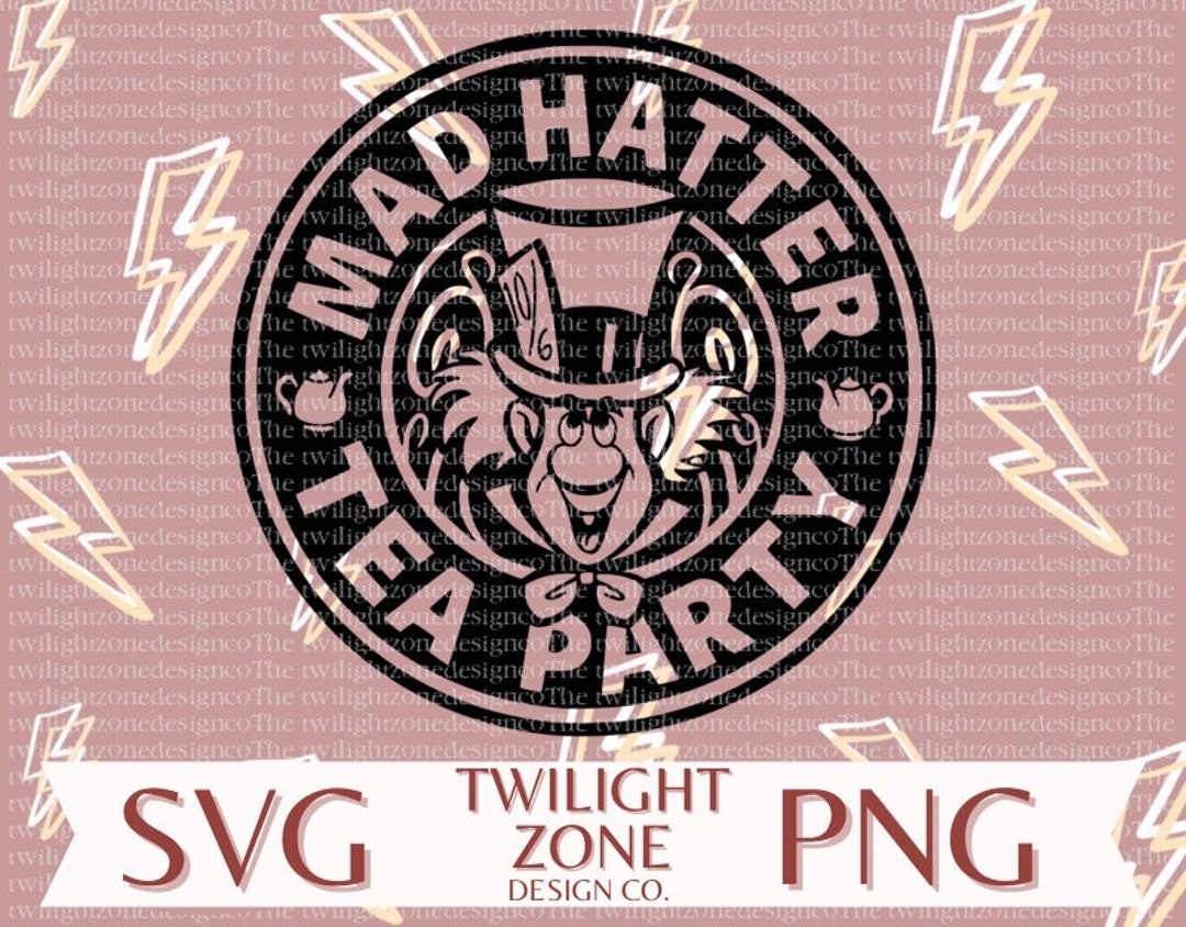 Mad Tea Party SVG | Easy Cut File for Cricut, Layered by Colour. PNG ...