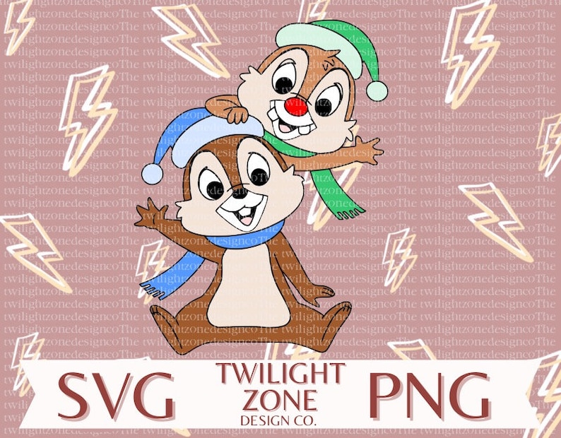 Christmas Chipmunks SVG | Easy Cut File for Cricut, Layered by Colour ...