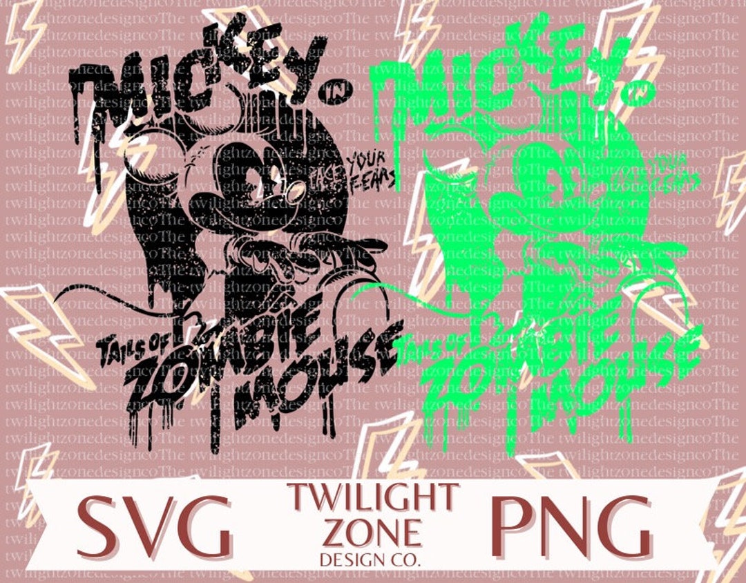 Zombie Mouse SVG Easy Cut File for Cricut, Layered by Colour. PNG ...