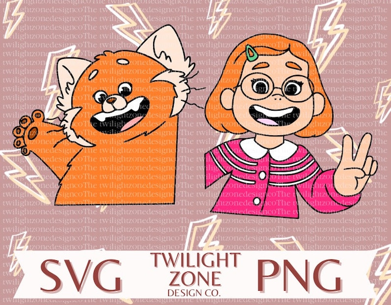 Turning Red SVG Easy Cut File for Cricut, Layered by Colour. PNG Colour ...