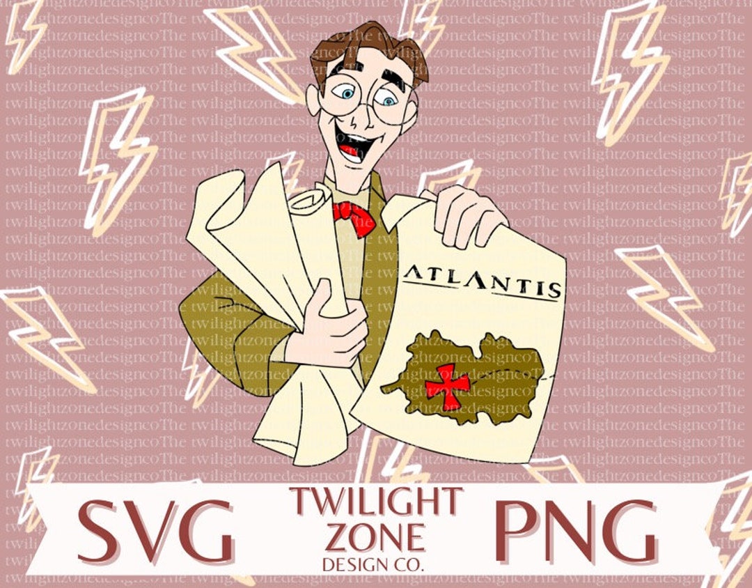 Milo Thatch SVG | Easy Cut File for Cricut, Layered by Colour. PNG ...