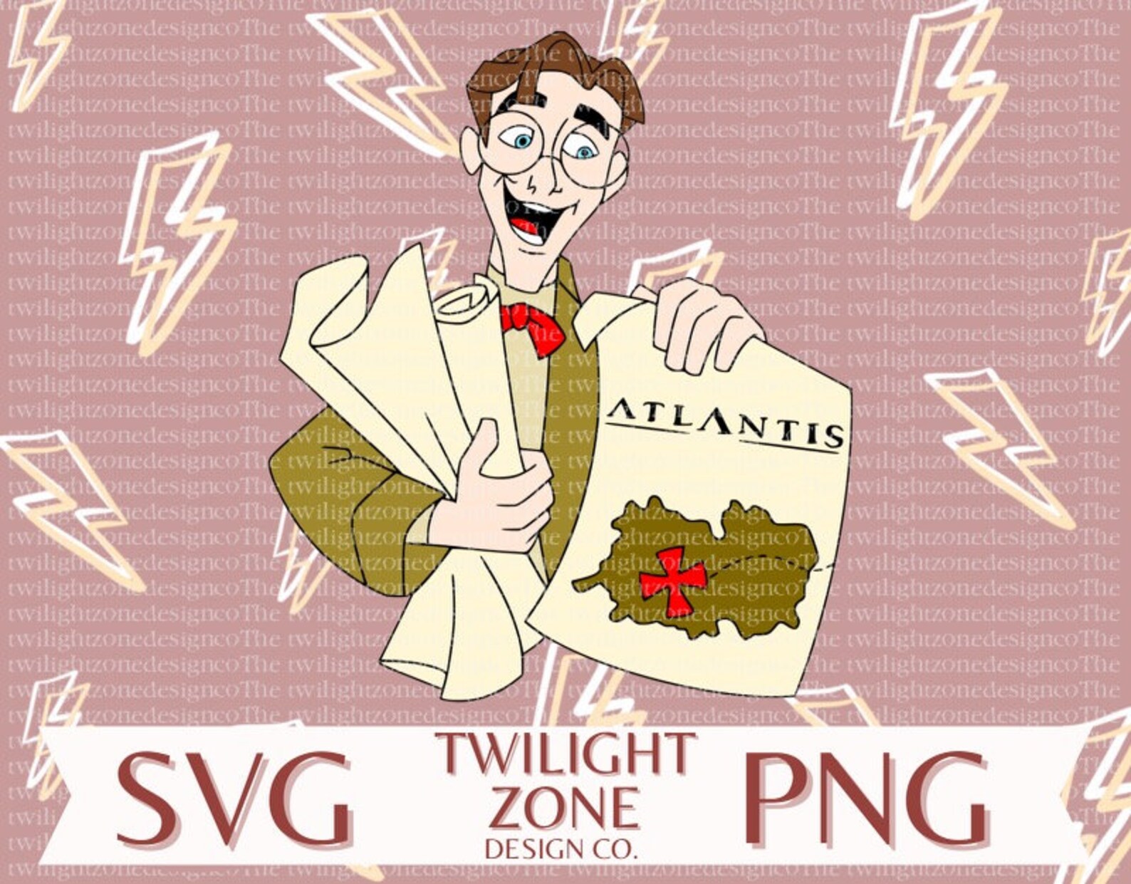 Milo Thatch SVG Easy Cut File for Cricut, Layered by Colour. PNG Colour ...