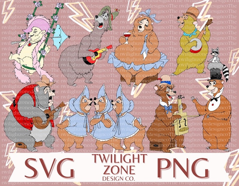 Country Bear Jamboree SVG | Easy Cut File for Cricut, Layered by Colour ...