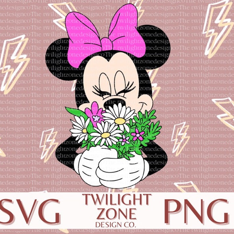 Minnie Flower Svg - Etsy
