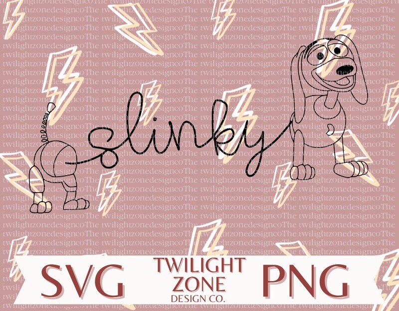 Slinky Dog SVG Easy Cut File for Cricut, Layered by Colour PNG Colour ...