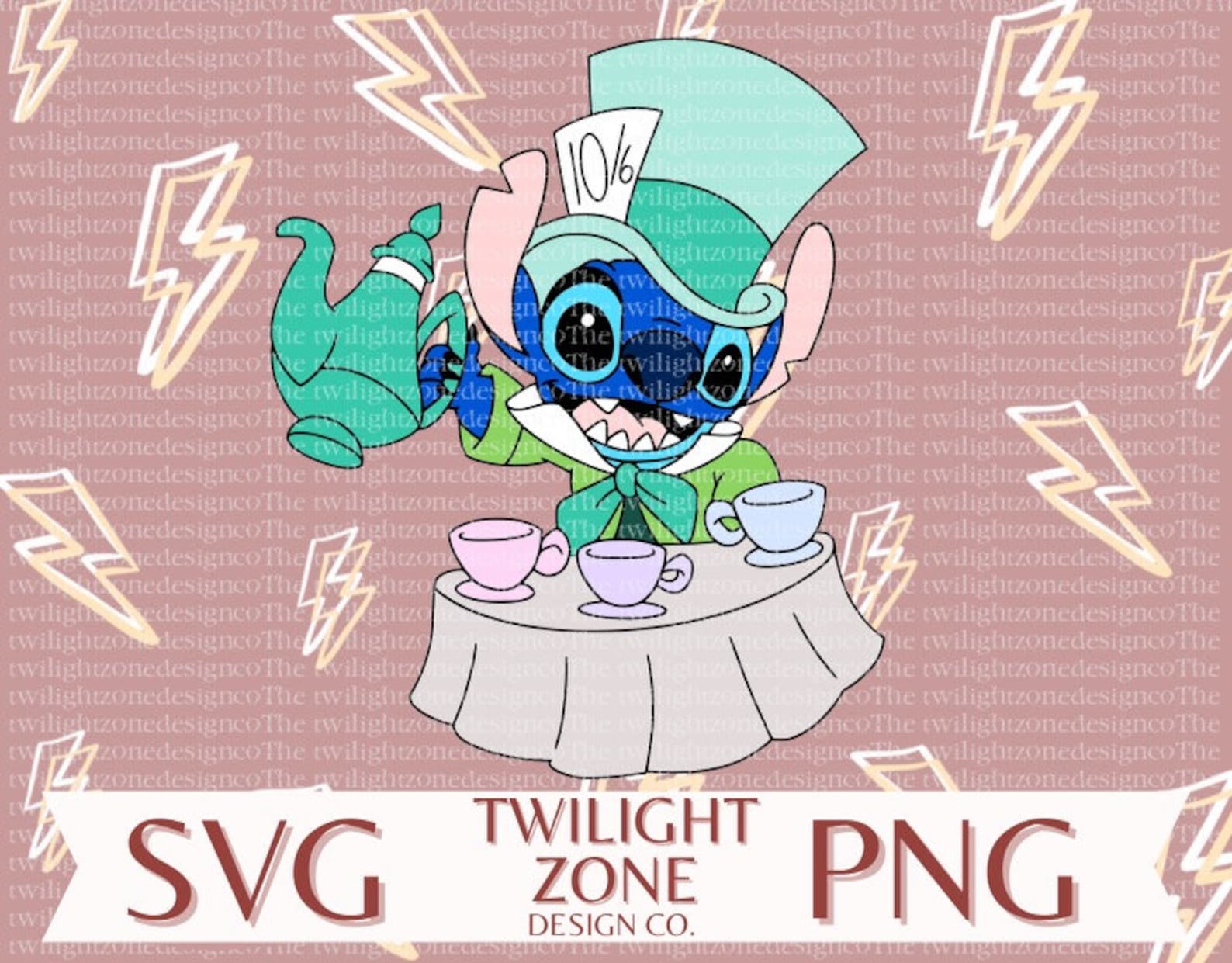 Alien Tea Party SVG | Easy Cut File for Cricut, Layered by Colour. PNG ...