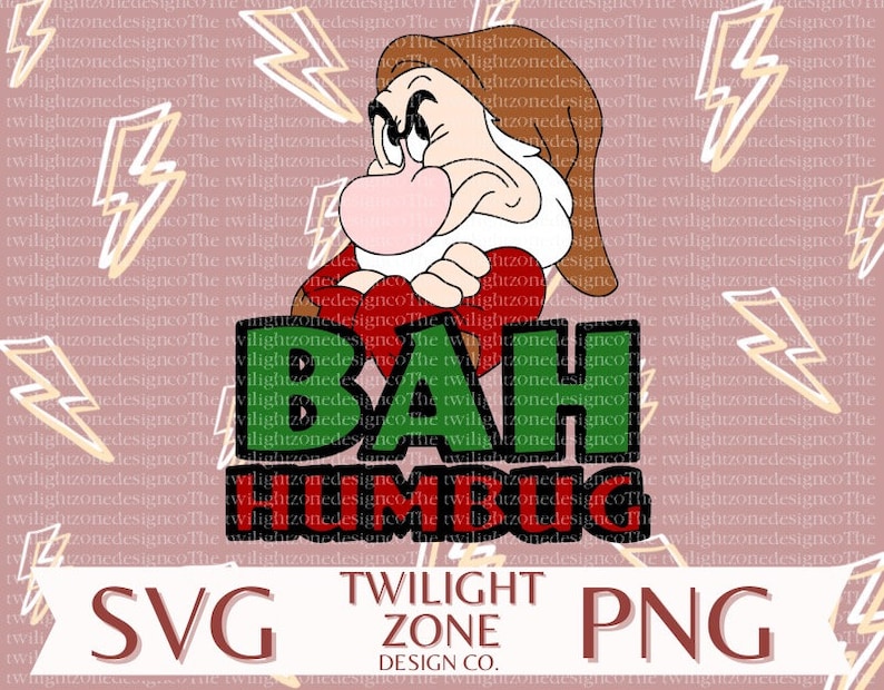 Bah Humbug SVG | Easy Cut File for Cricut, Layered by Colour. PNG ...