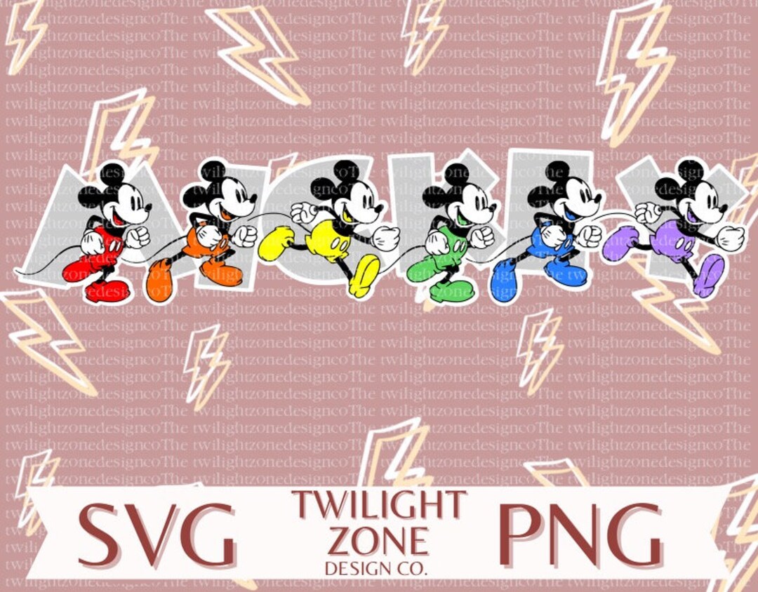 Rainbow Mice SVG | Easy Cut File for Cricut, Layered by Colour. PNG ...