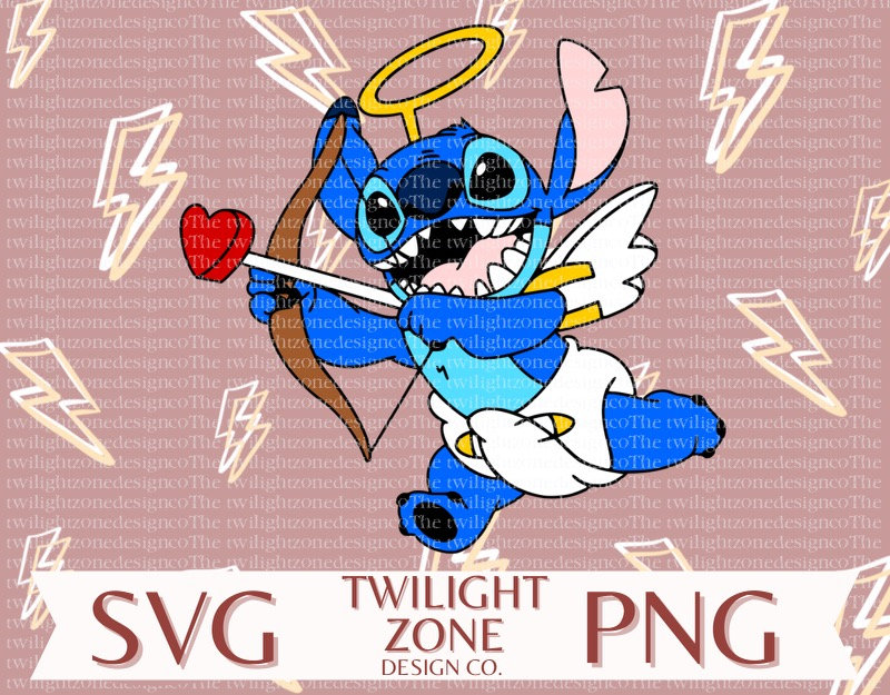 Cupid Alien SVG Easy Cut File for Cricut, Layered by Colour. PNG Colour ...