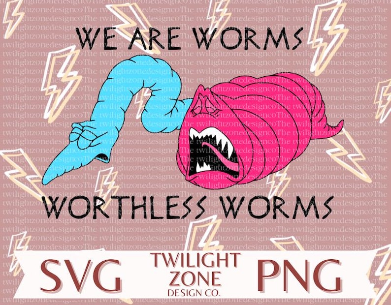 Worms SVG | Easy Cut File for Cricut, Layered by Colour. PNG | Colour ...