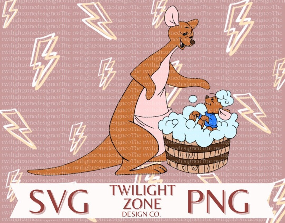 Kangaroo Bath SVG Easy Cut File for Cricut, Layered by Colour. PNG ...