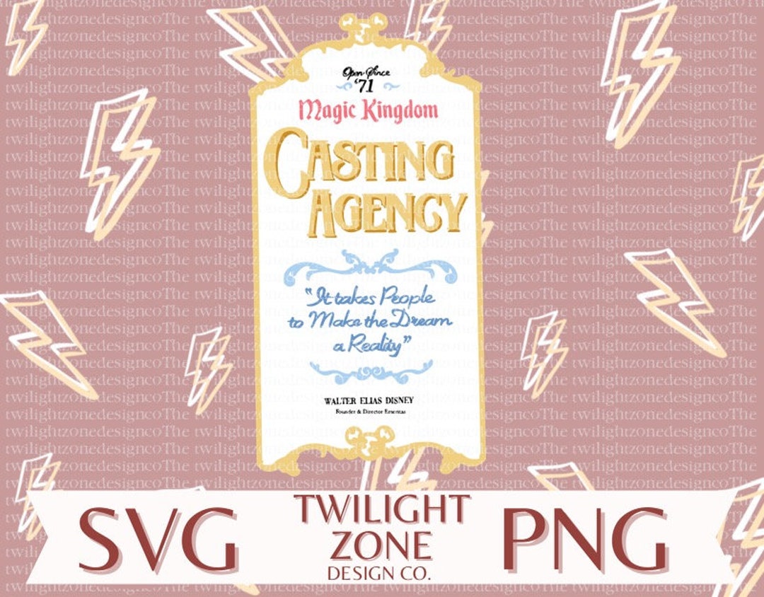 Casting Agency SVG | Easy Cut File for Cricut, Layered by Colour. PNG ...