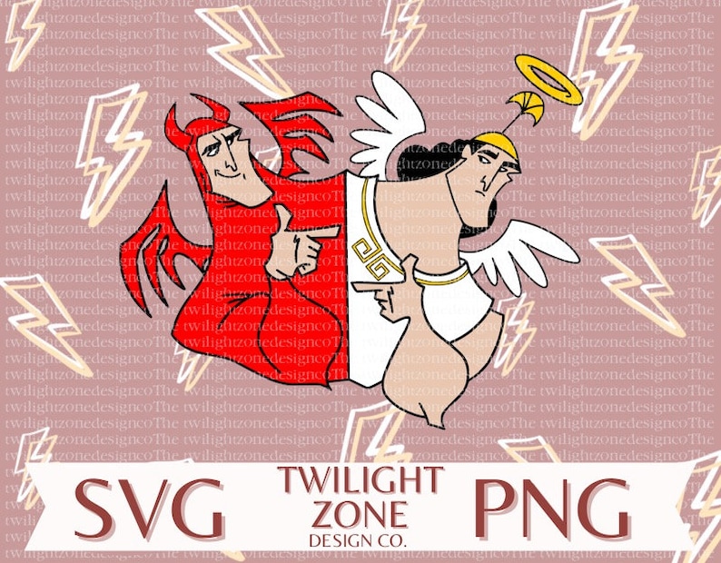Angel Vs Devil SVG | Easy Cut File for Cricut, Layered by Colour. PNG ...