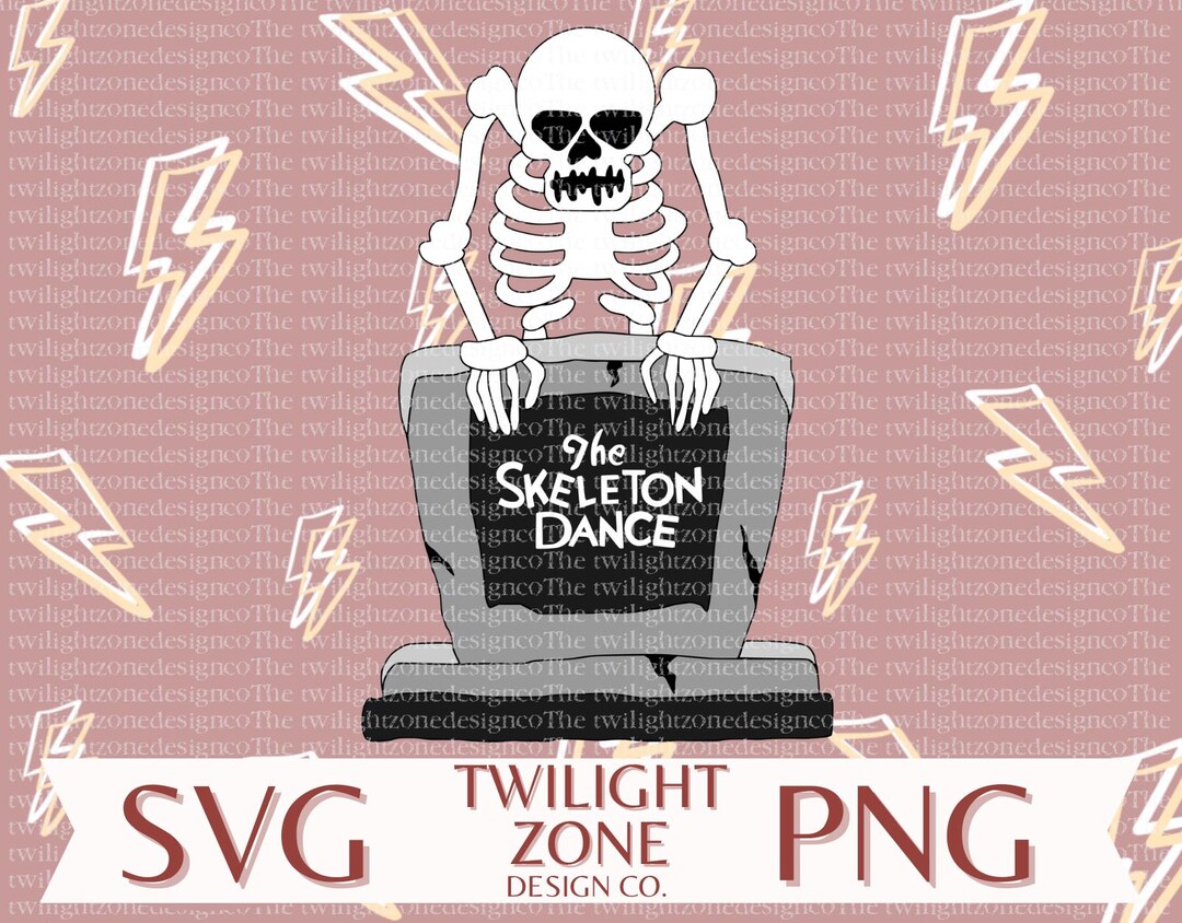 Skeleton Dance SVG | Easy Cut File for Cricut, Layered by Colour. PNG ...