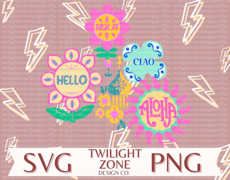 Small World Flowers SVG | Easy Cut File for Cricut, Layered by Colour ...