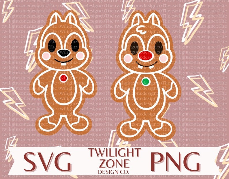 Gingerbread Chipmunks SVG | Easy Cut File for Cricut, Layered by Colour ...