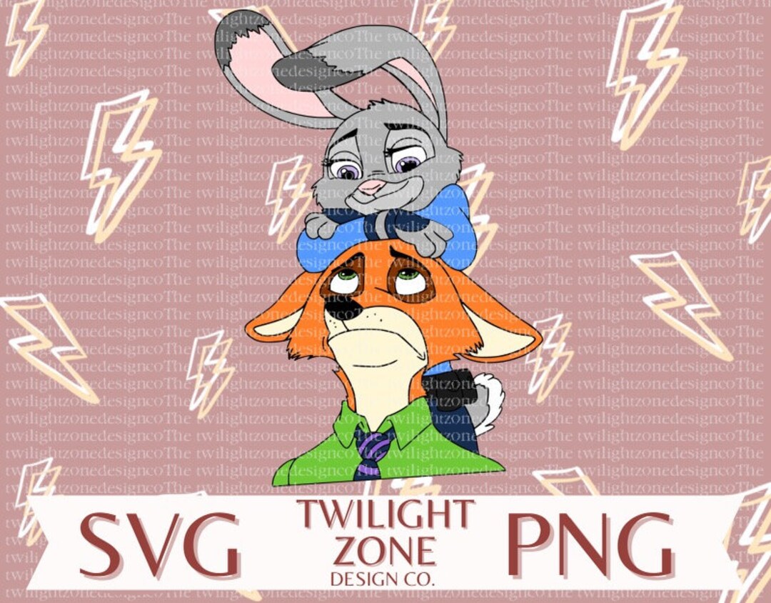 Nick and Judy SVG Easy Cut File for Cricut, Layered by Colour. PNG ...