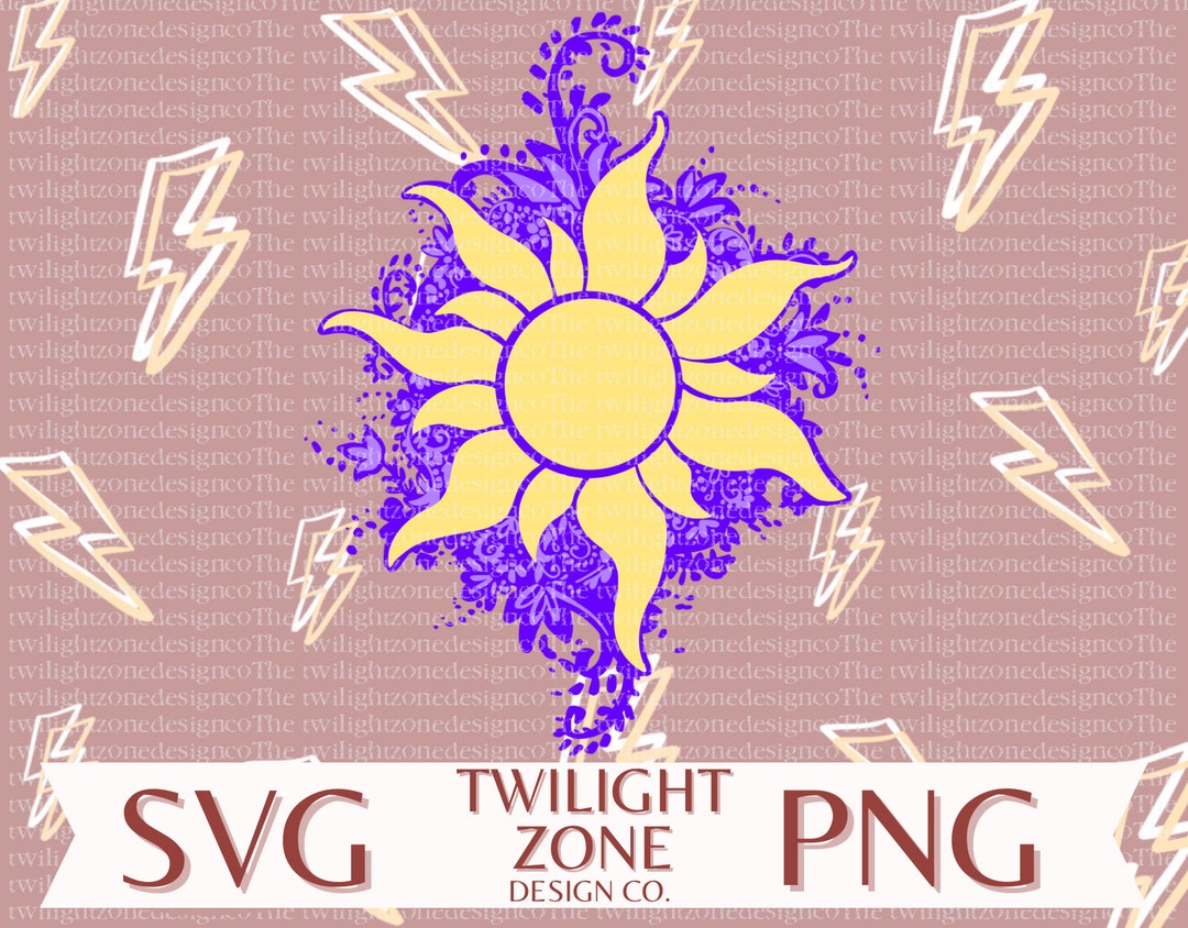 Tangled Sun SVG | Easy Cut File for Cricut, Layered by Colour. PNG ...