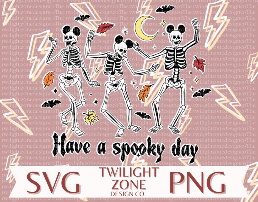Spooky Skeletons SVG | Easy Cut File for Cricut, Layered by Colour. PNG ...