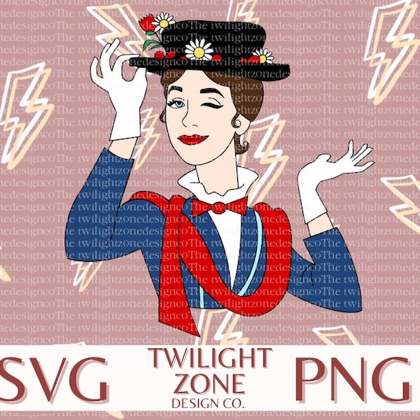 Mary Poppins Svg - Etsy
