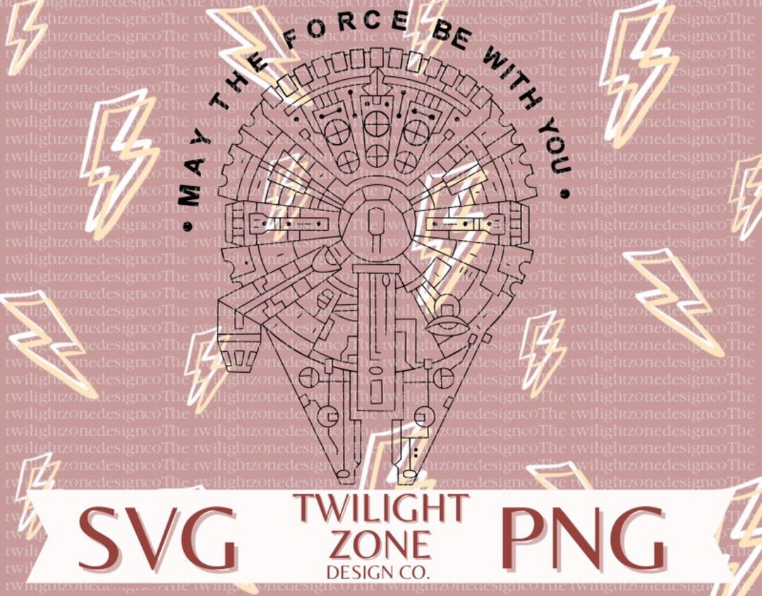 May the Force SVG | Easy Cut File for Cricut, Layered by Colour. PNG ...