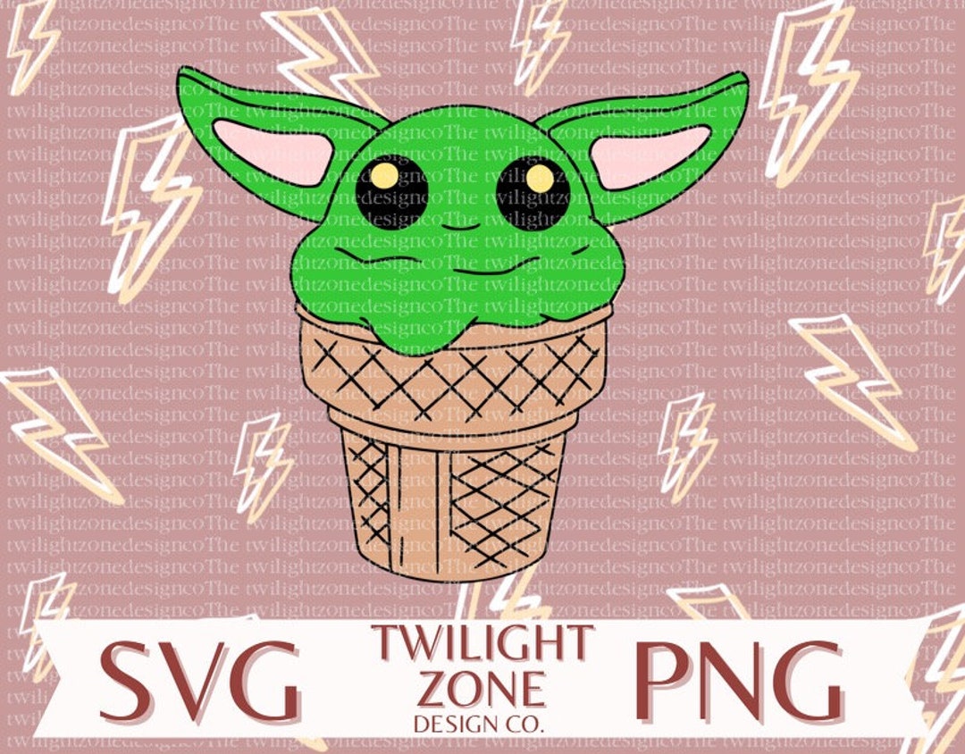 Grogu Ice Cream SVG | Easy Cut File for Cricut, Layered by Colour. PNG ...