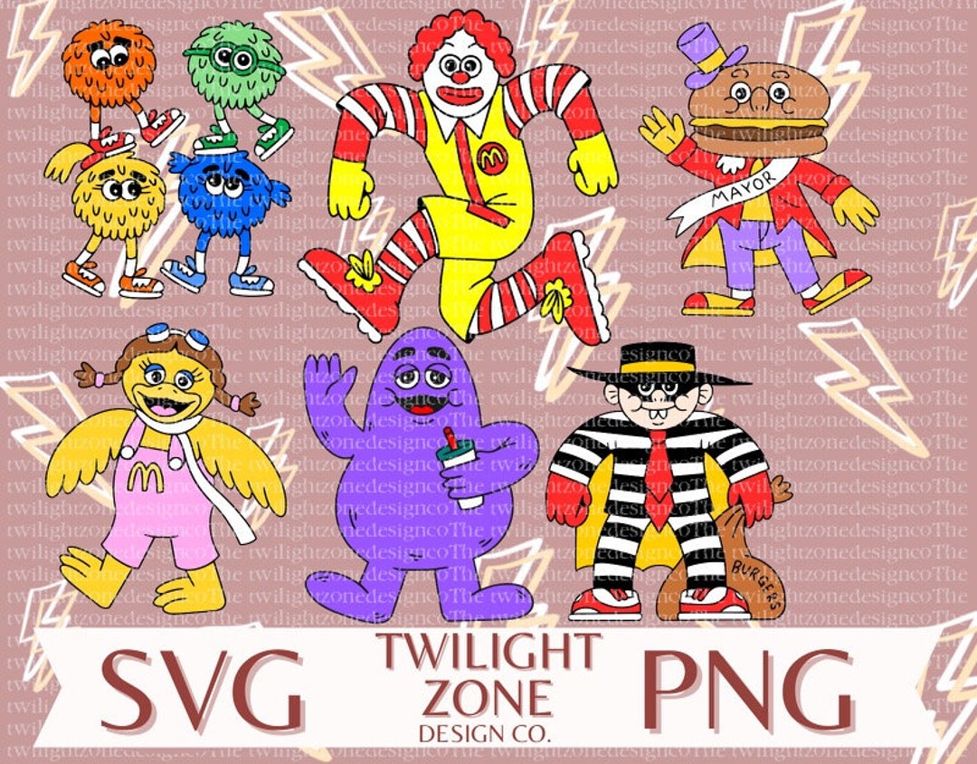 Fast Food Characters SVG | Easy Cut File for Cricut, Layered by Colour ...